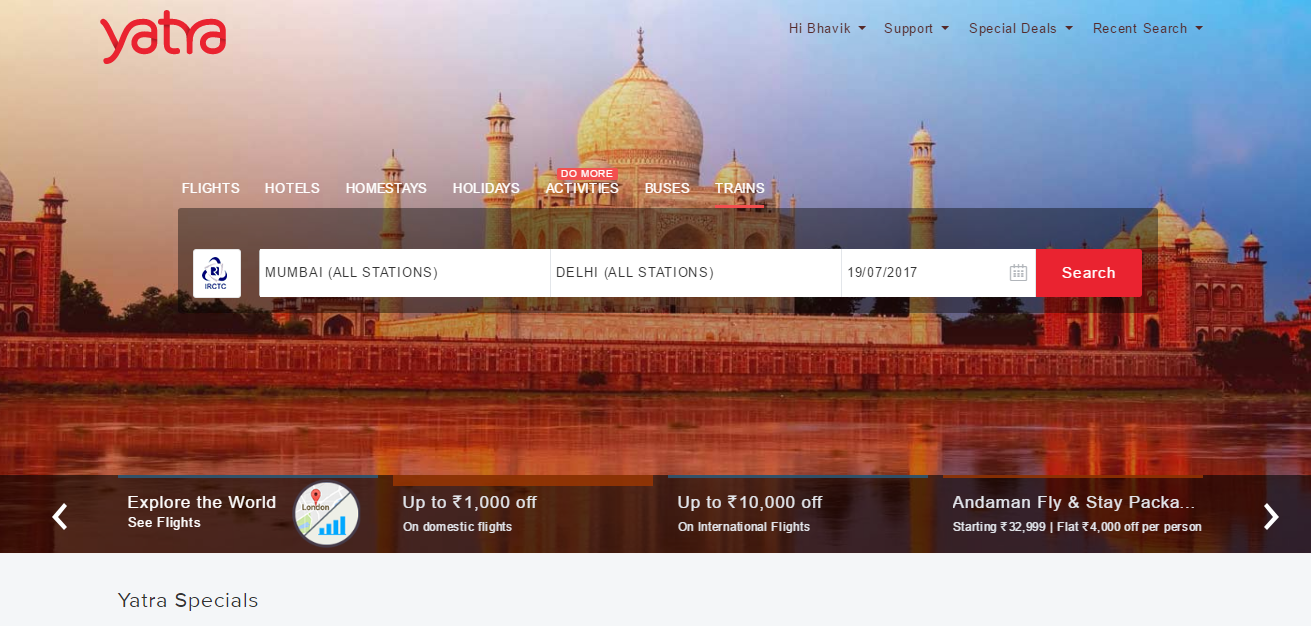 Step by Step guide to book Train tickets on Yatra – Shaastra: Klippd blog